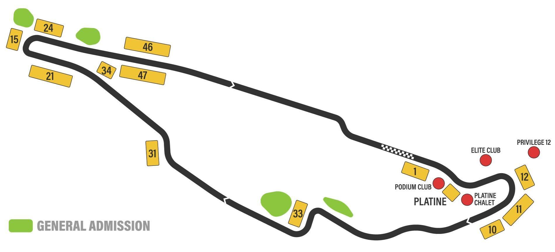 Map of the Grandstands | canada.gp